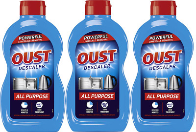 3x Oust Descaler All Purpose Powerful Limescale Removal 500ml ...