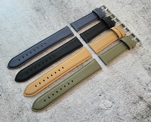 Premium Nylon Sailcloth Field Watch Strap 20mm 22mm Quick Khaki Green ...