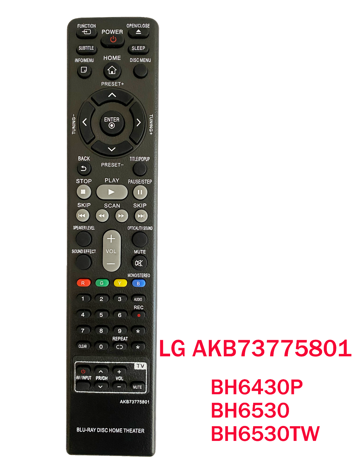 LG Blu-Ray/ Home Theater System Remote Control BH6430P BH6530, BH6530TW ...