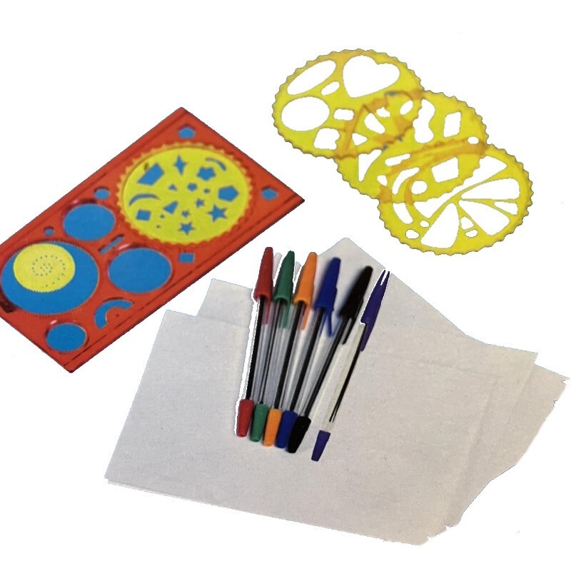 Spirograph Spiral Art Geometric Pattern Drawing Activity Kit Childrens ...