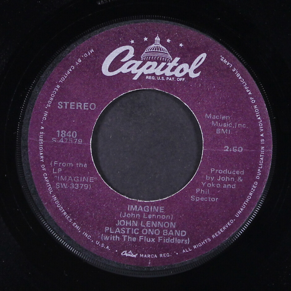 JOHN LENNON: imagine / it's so hard CAPITOL 7" Single 45 RPM | eBay