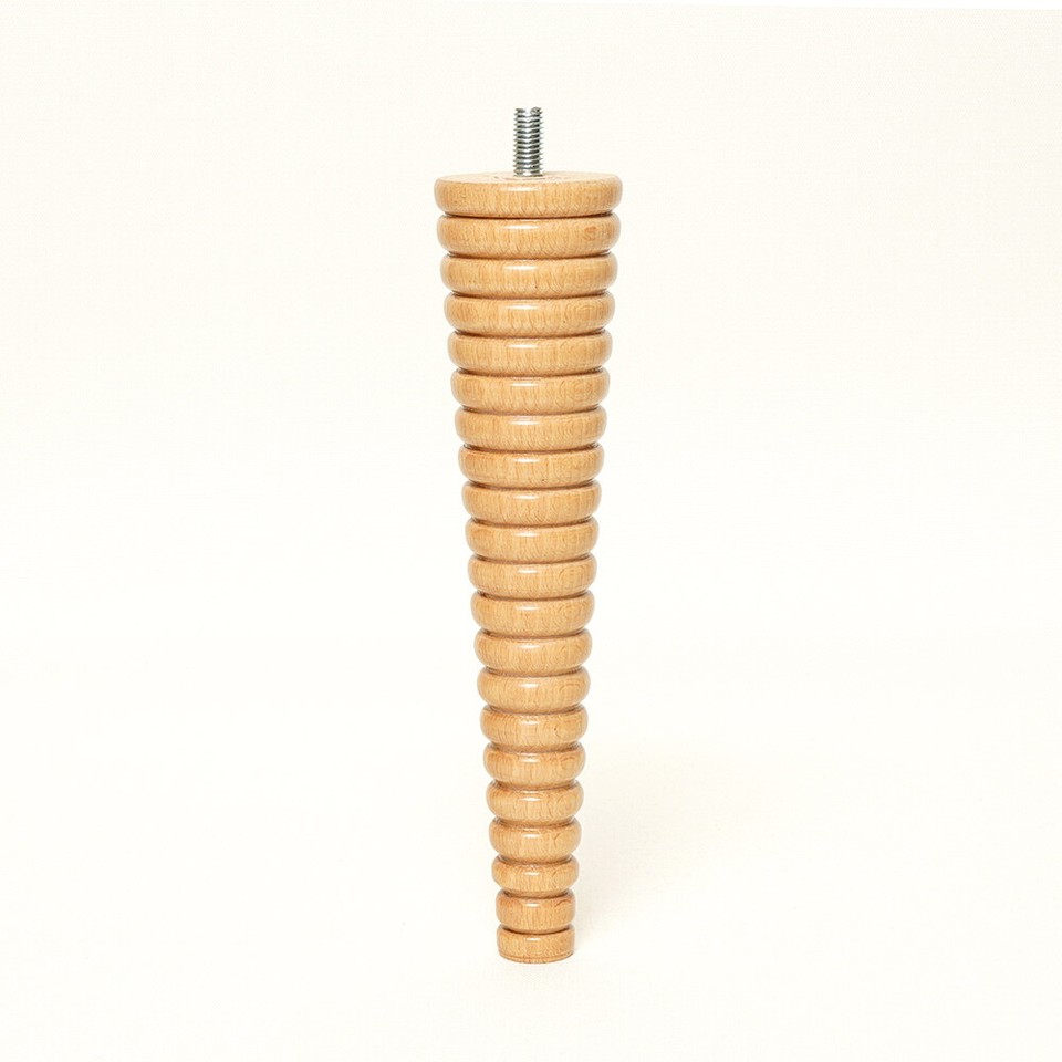 4x Wooden Furniture Bun Legs Feet For Stools Sofa Bed Beech M8 M10 ...