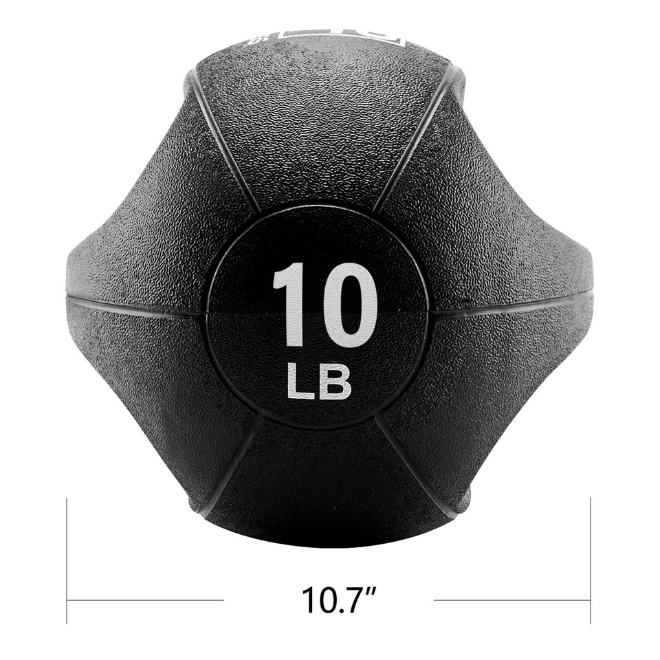 XPRT Fitness 10lb Dual Grip Medicine Ball Textured Exercise Ball Core ...