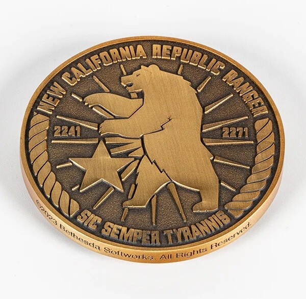 Fallout New California Republic NCR Ranger Grizzly Bear Challenge Coin ...