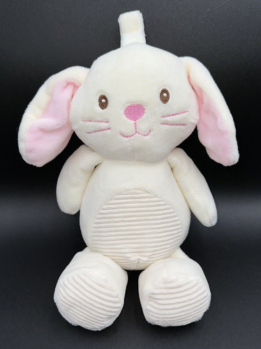 Kellytoy Ivory Pink Bunny Rabbit Plush Rattle Crinkle Ears Stroller ...