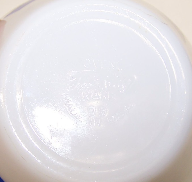 VTG Tulip Anchor Hocking Fire King Oven Ware Milk Glass Grease Drip Jar ...