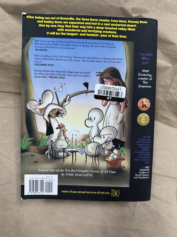 Jeff Smith - Bone: The Complete Cartoon Epic Paperback SEE DESCRIPTION ...