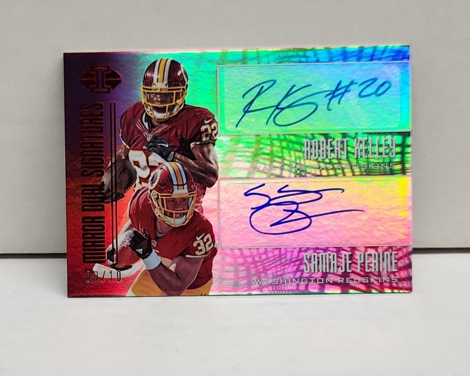 ROBERT KELLEY / SAMAJE PERINE 2017 Illusions DUAL SIGNATURES RED ...