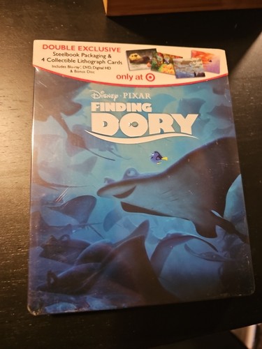 Finding Dory Blu-ray Steelbook Target Exclusive + 4 Lithograph Cards ...