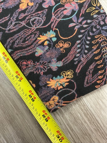 Peruvian Connection Black Orange Purple Floral Boho Leggings Women ...