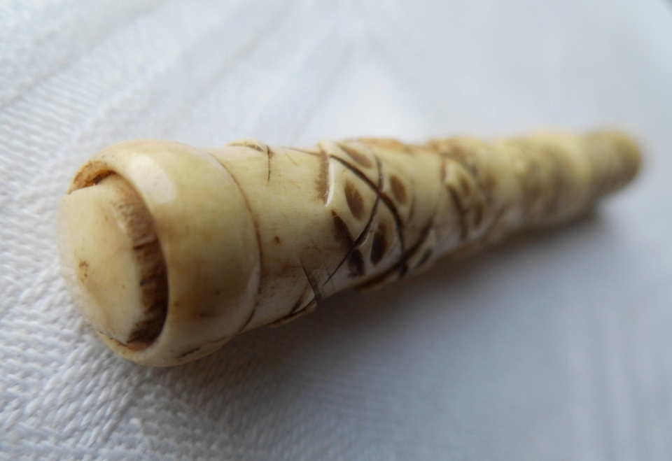 Antique Carved Bone Needle Cases - for parts/spares | eBay UK