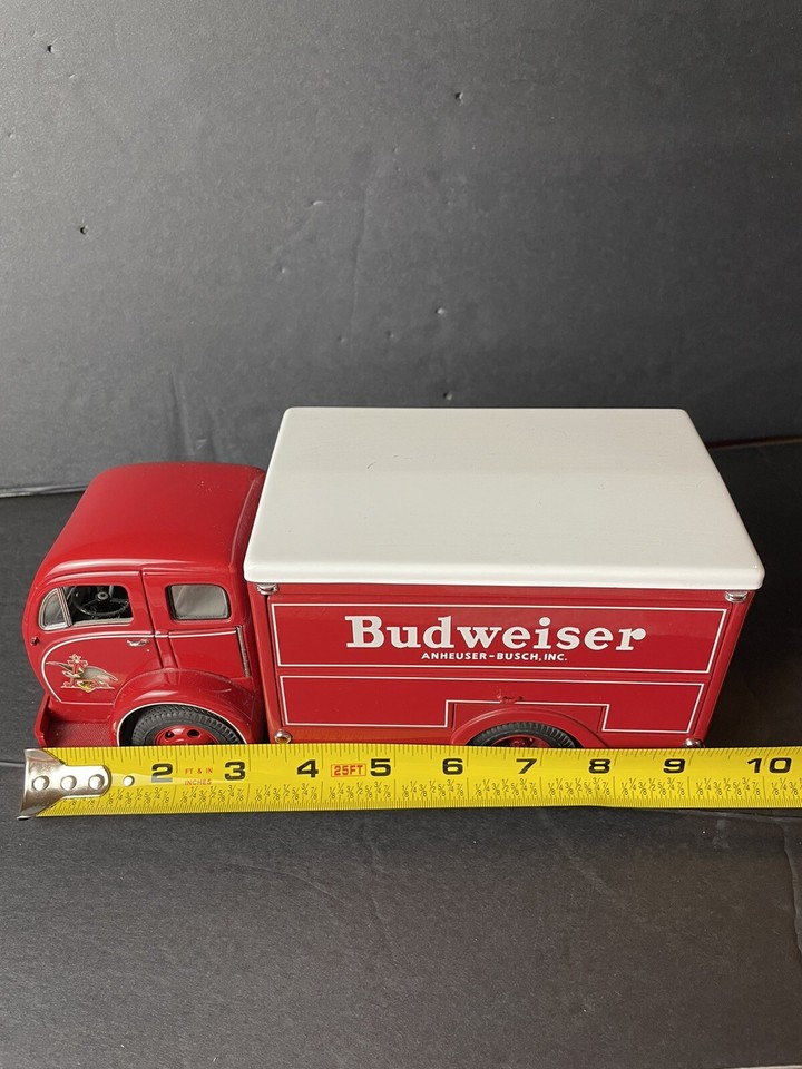 Vintage 1955 Budweiser Beer Red Delivery Truck 1:24 Scale Diecast Model ...