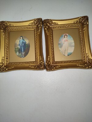 2 Vintage Framed Blue Boy and Pinkie Prints Pictures | eBay