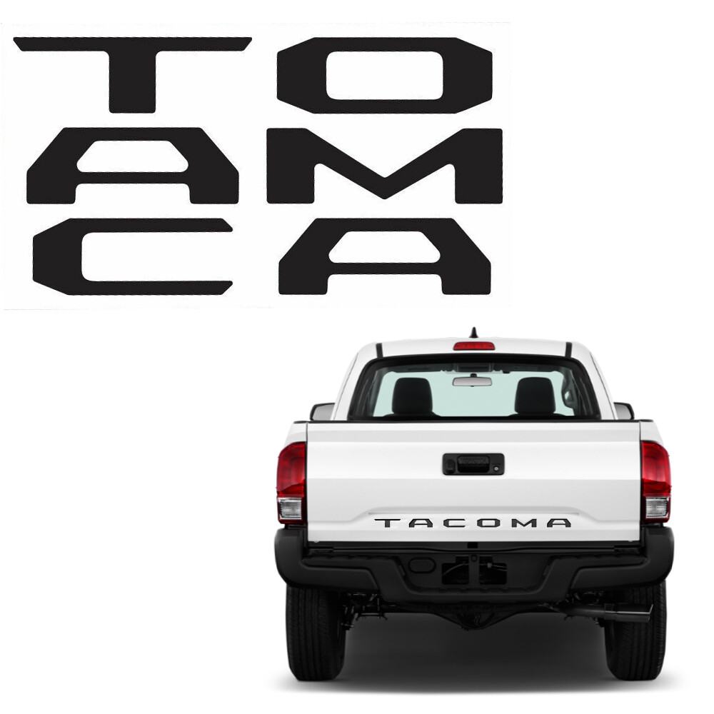 Premium Black Thin Vinyl Insert Decal Letters for 2016- 2019 Tacoma ...