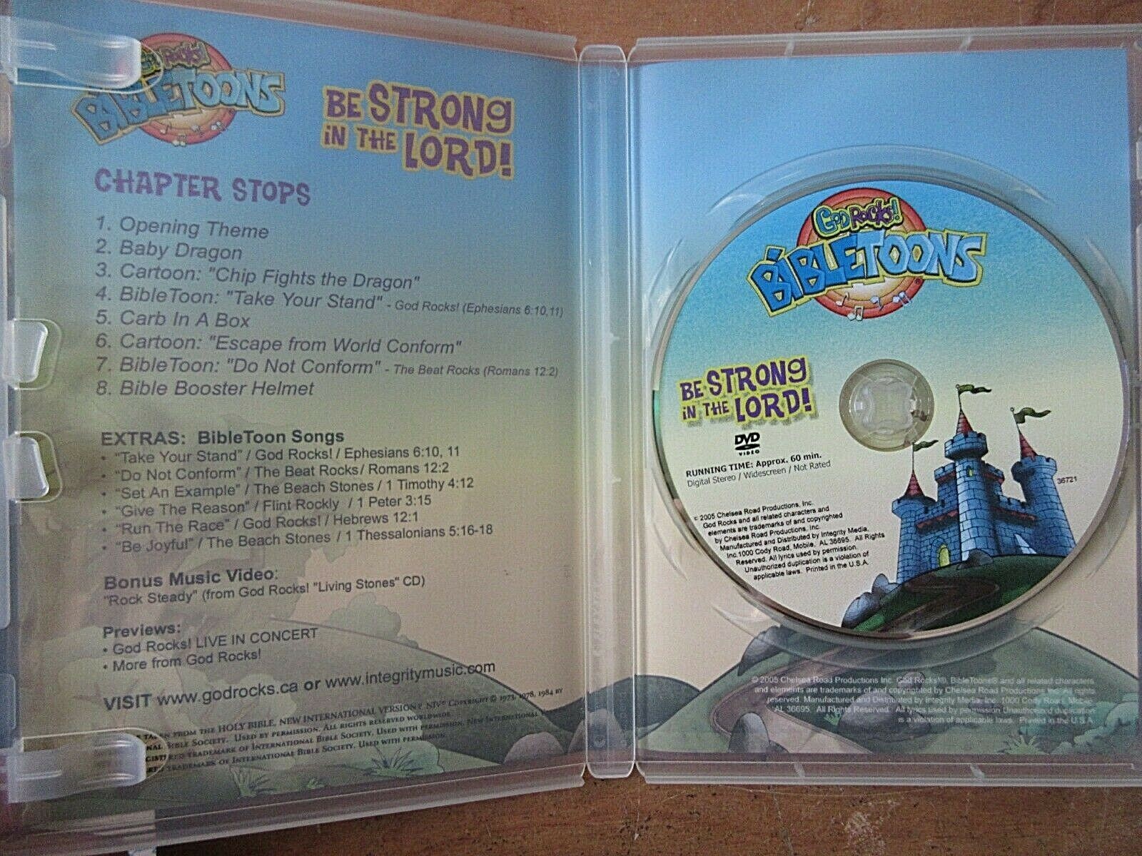 God Rocks! Bibletoons: Be Strong in the Lord DVD | eBay
