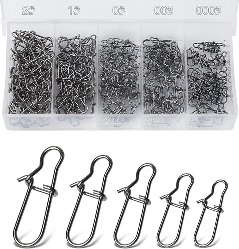 200pcs Fishing Duo-lock Snap Stainless Steel Nice Snaps Tackle ...