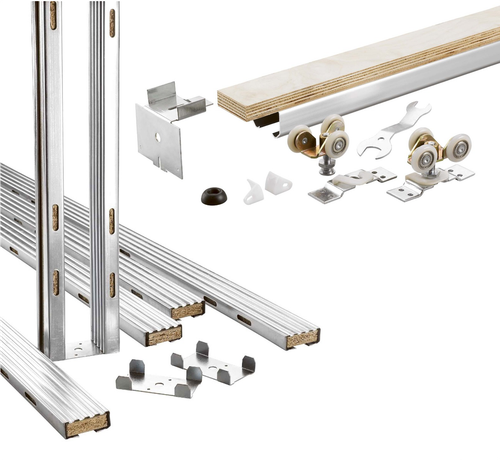 Kit cadre porte simple poche coulissante clou mur système de porte ...