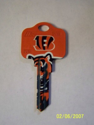 NFL Cincinnati Bengals Kwikset KW1/KW10 key blank | eBay