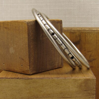 Set of 3 Sterling Silver Bangle Bracelets + | eBay