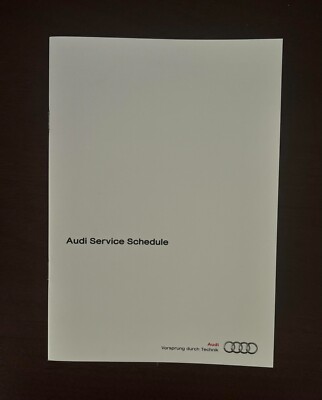 GENUINE AUDI SERVICE BOOK ALL MODELS A1 A2 A3 A4 A5 A6 A8 S3 S4 S6 TT ...