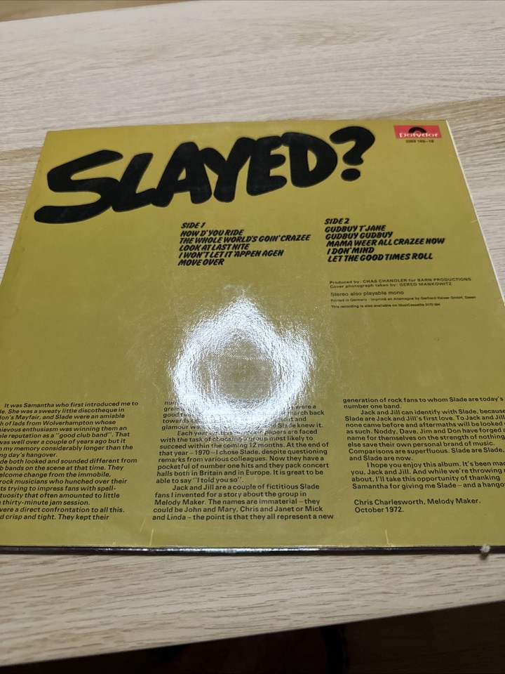 Slade SLAYED? - Glam Rock - Polydor 2383163 - 18 1972 Vinyl LP | eBay.de