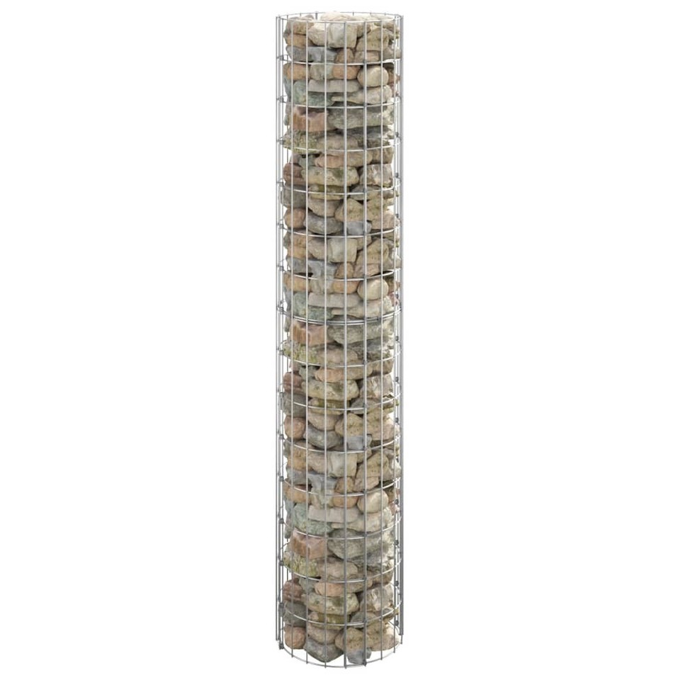 Circular Gabion Pole Round Stone Basket Outdoor Garden Galvanized Steel ...