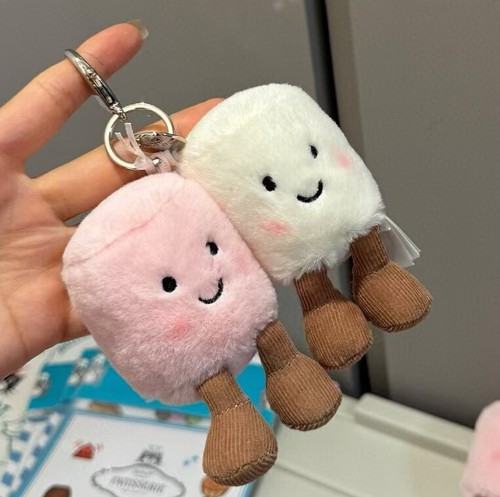 Jellycat Amusable Pair Of Marshmallows Keychain Bag Charm Pink & White ...