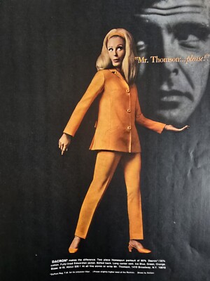 1967 women's Mr. Thomson please orange Homespun pantsuit vintage ...