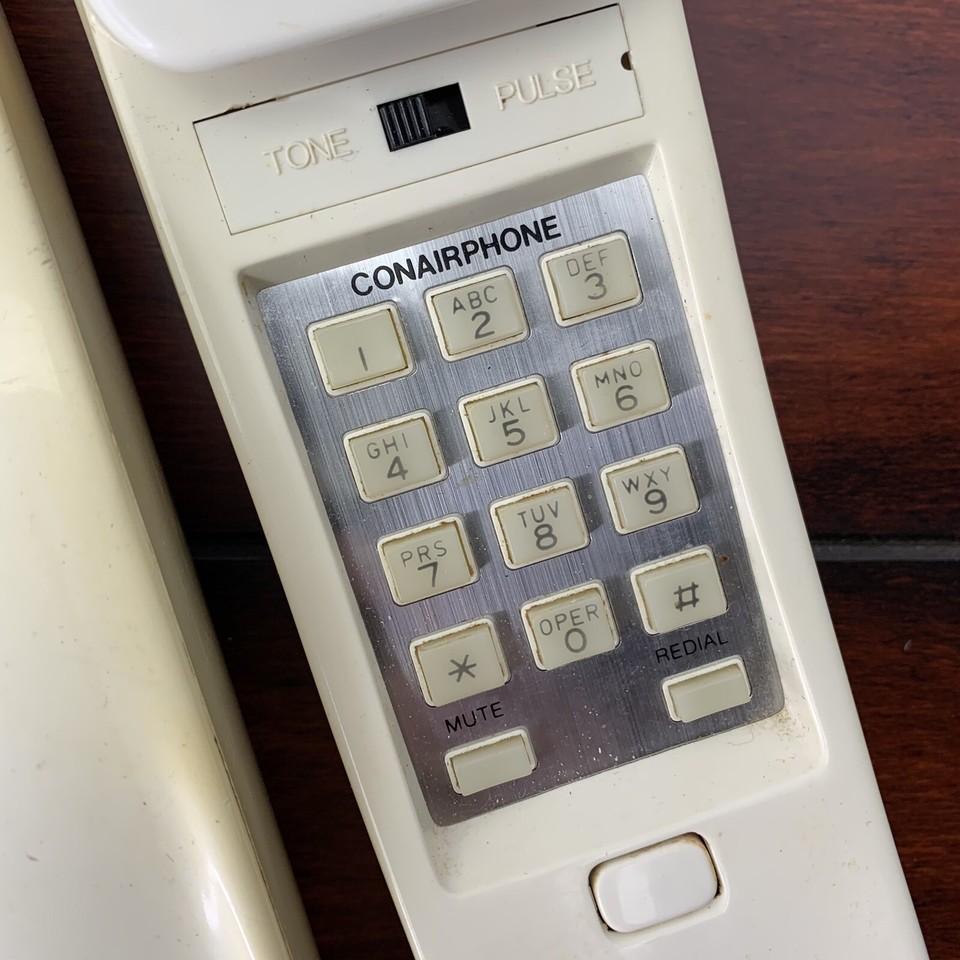 Conair Phone Slimline Telephone SW202 Push Button Wall Conair Beige ...