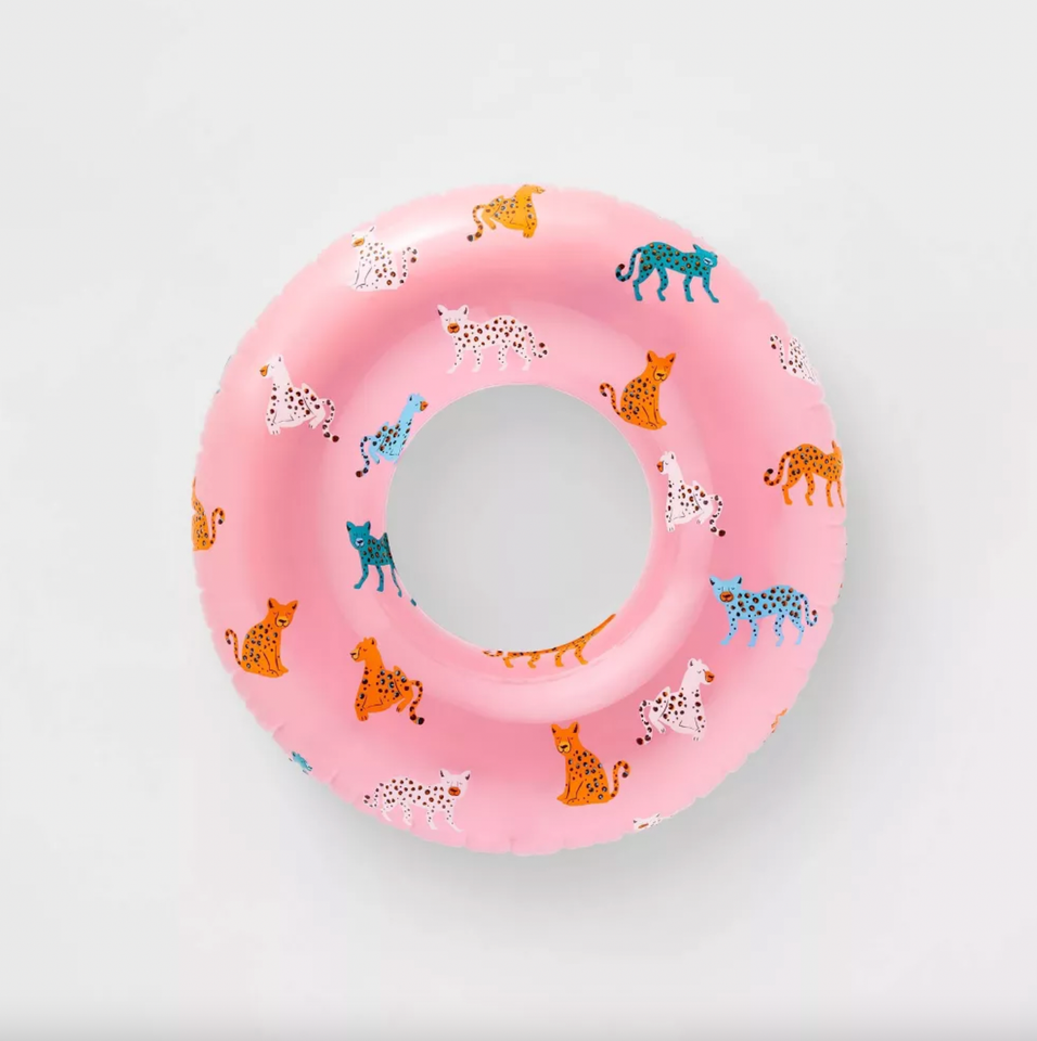 BRAND NEW Sun Squad 31" Diameter Cheetah Print Inflatable Pool Float ...