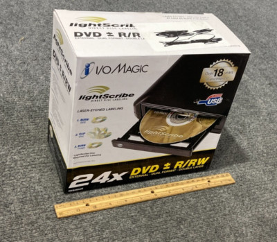 I/O MAGIC 24X External DVD Burner LightScribe Support R/RW Double Layer ...
