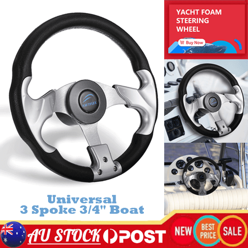 Universal Marine 3 Spoke Helm Grip Boat Yacht Foam Steering Wheel for ...