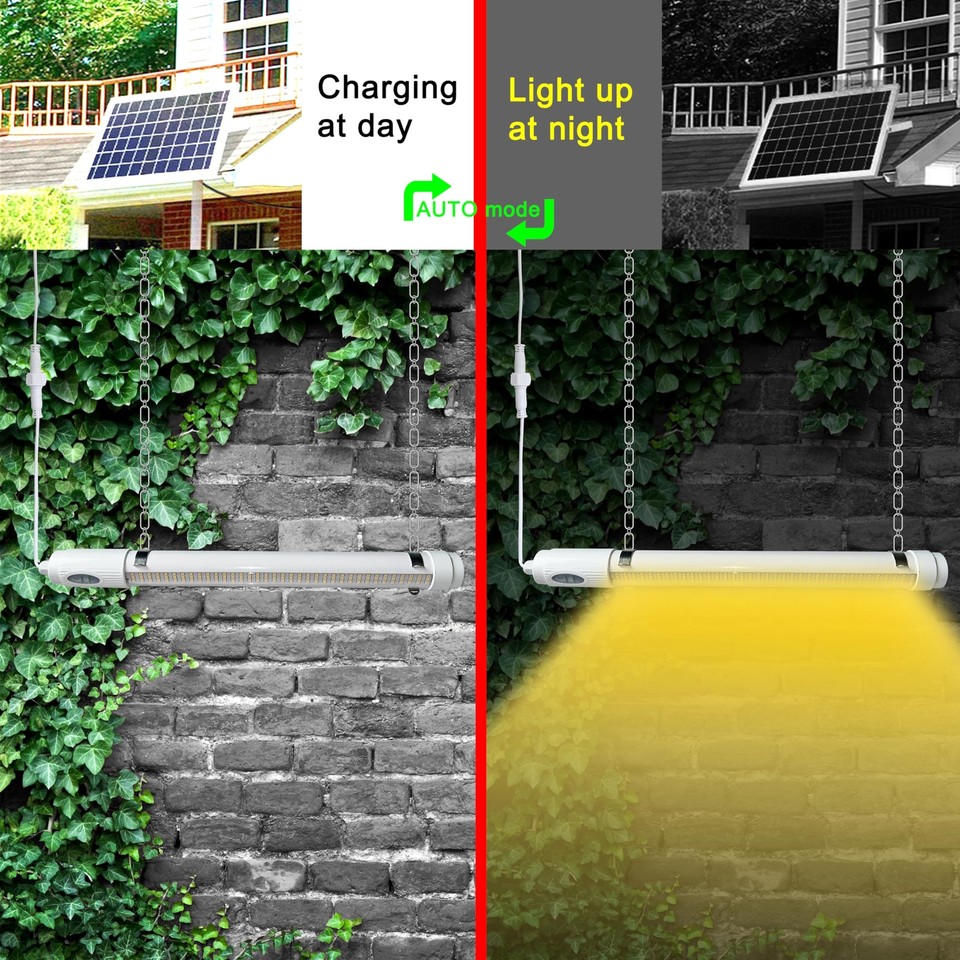 Bright Solar Powered Grow Light with Batteries Full Spectrum Growing ...