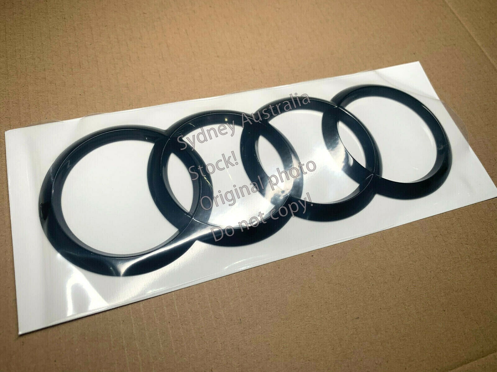 Gloss Black Front + Rear Badge Ring Emblem Full Set for AUDI S5 Coupe ...
