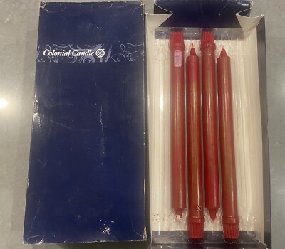 Colonial Candle of Cape Cod 12” Classic Candles Mulberry 28 Lot Of 4 B3 ...