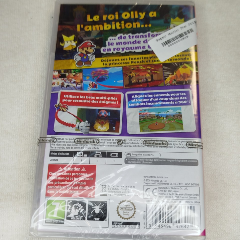 JEU NINTENDO SWITCH * PAPER MARIO : THE ORIGAMI KING * - NEUF SOUS ...