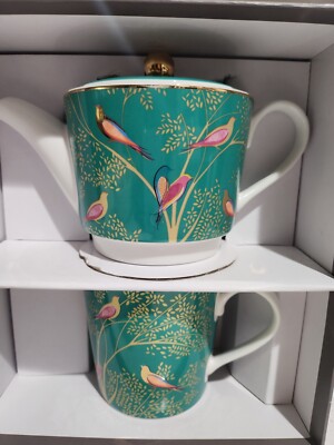 SARA MILLER LONDON "TEA FOR ONE" TEA SET TEA POT & CUP NEW IN BOX ...
