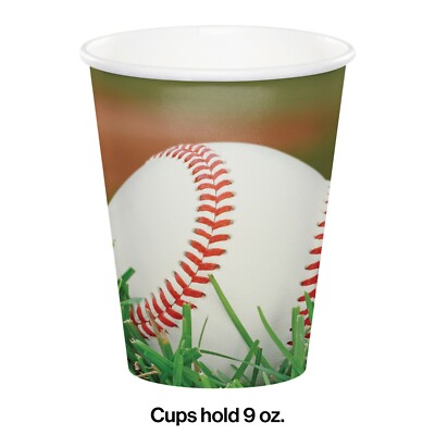 Baseball Cups Paper Cups Party Cups 8ct Decoration Favor Sports Party ...