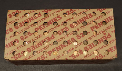 Sealed Bank Box of 2500 Pennies (50 Rolls) - TREASURE HUNT !!! | eBay