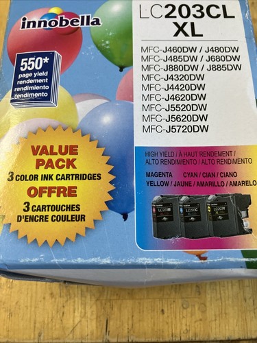 Brother LC203CL XL Ink Cartridges Cyan Magenta Yellow 3 Cartridges ...