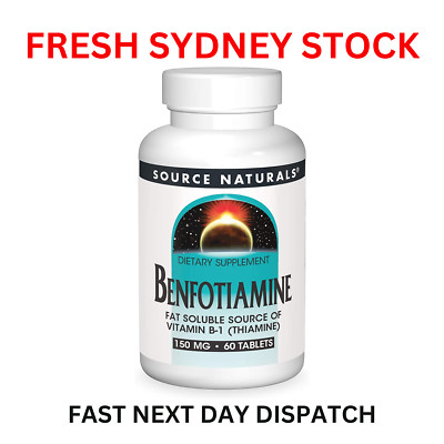 Source Naturals Benfotiamine 150 mg 60 Tablets Fat Soluble Vitamin B1 ...