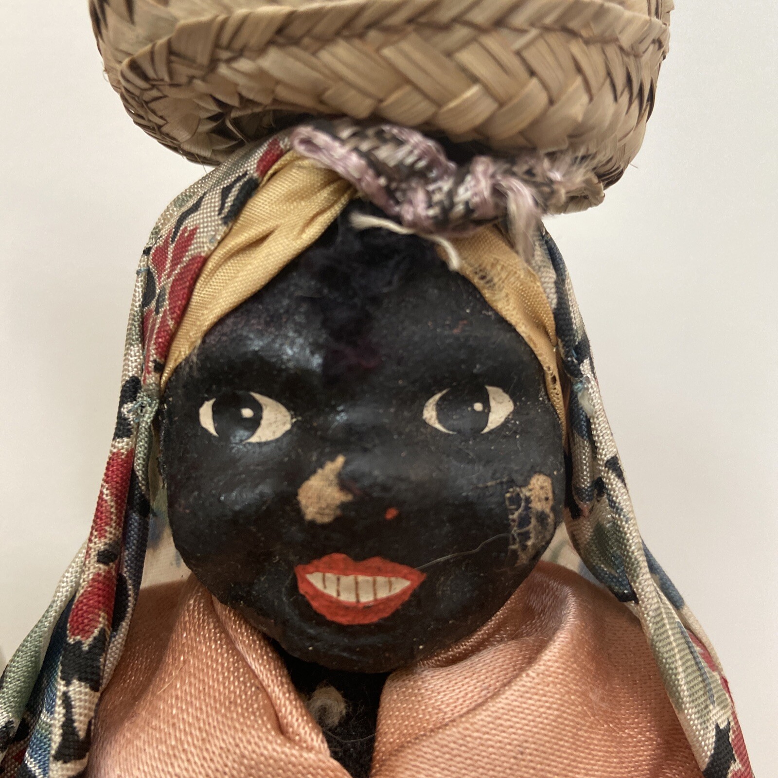 Pair of Papier-mâché African Man and Woman Costume Souvenir Dolls 10 ...