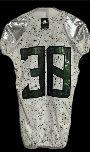 Oregon Ducks Nike Team Issued Player Game Used Eggshell Football Jersey ...