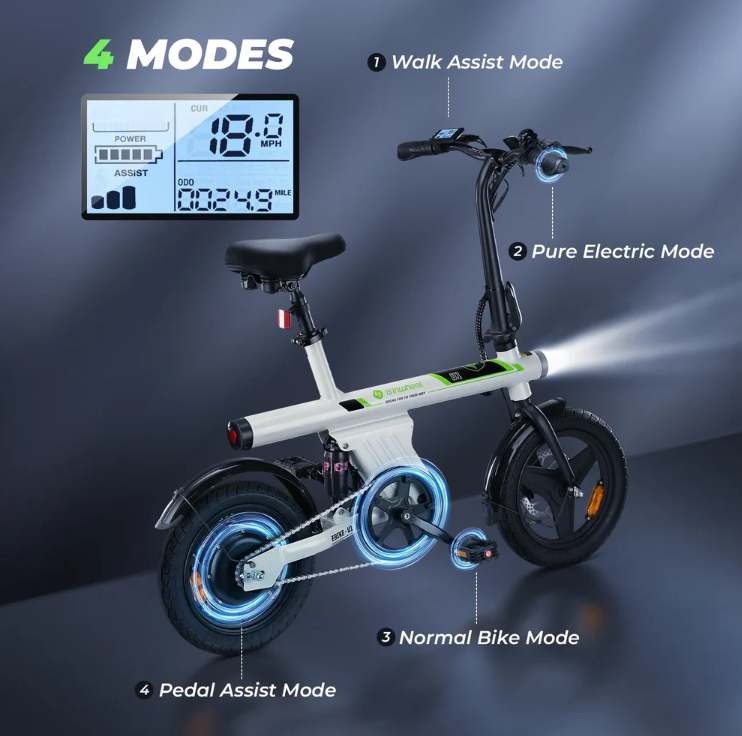 NEW Compact U1 Folding Electric Bike 500W 18 MPH 25 Mile Range ...
