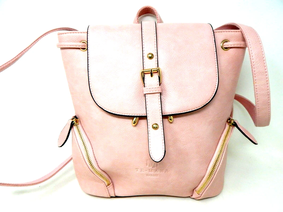 Pink leather backpack purse autrenet.fr