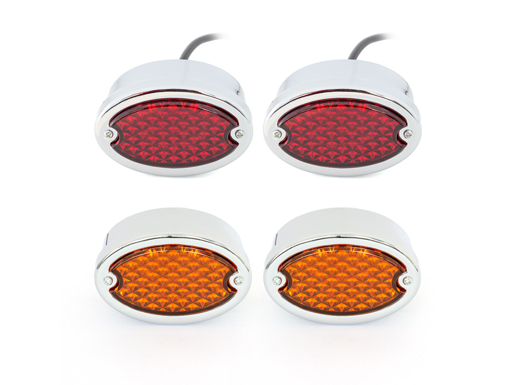 LED Stop Taillight + Indicators for Hot Rod Truck Classic Car - Set of ...