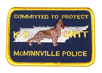MC MINNVILLE – K-9 UNIT - TENNESSEE TN Sheriff Police Patch CANINE DOG ...