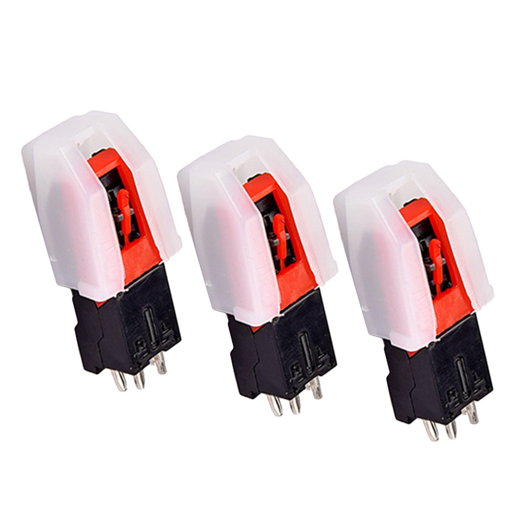 Pack of 3 Turntable Cartridge Stylus Needles for Record Player Parts ...