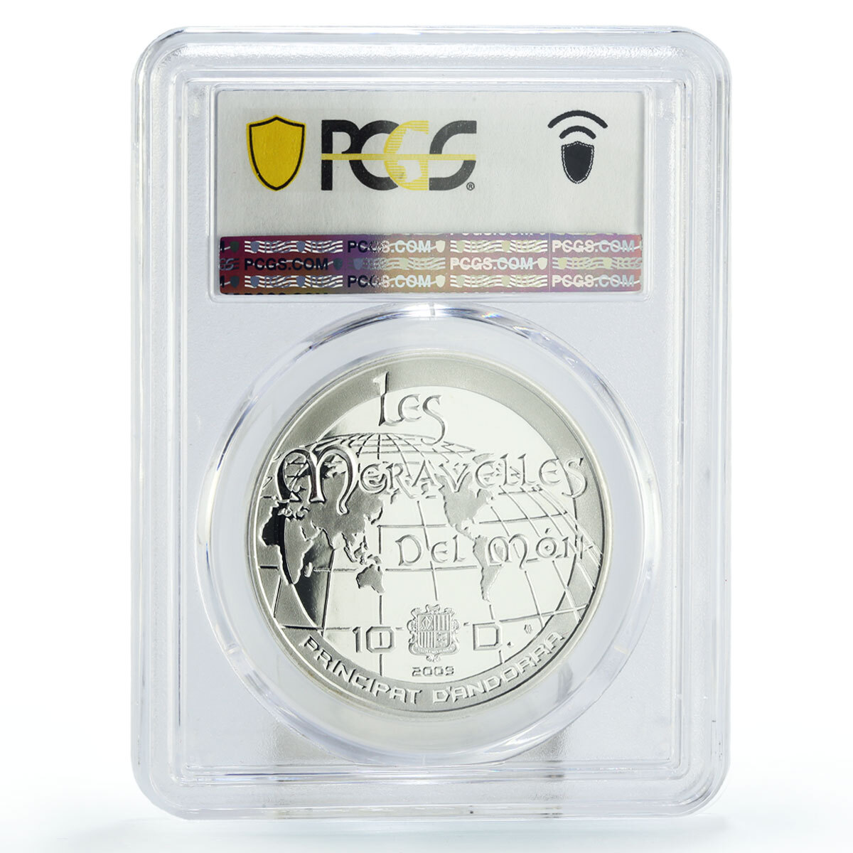 Andorra 10 diners World of Wonders Italy Colosseum PR70 PCGS silver ...