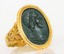 ANTIQUE 18K GOLD BLOODSTONE JULIUS CAESAR ROMAN SIGNET RING SIZE 8 5.3 ...